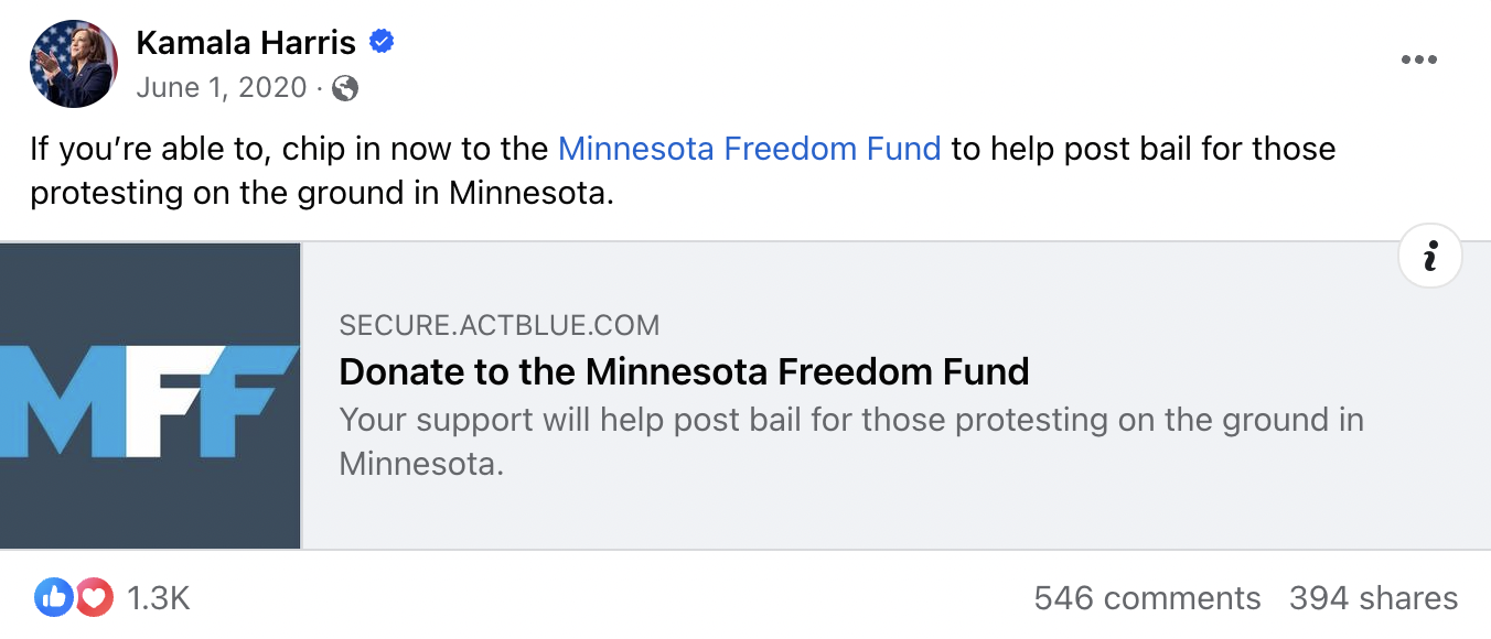 CBS News Changes Headline on Kamala Harris Minnesota Freedom Fund Controversy